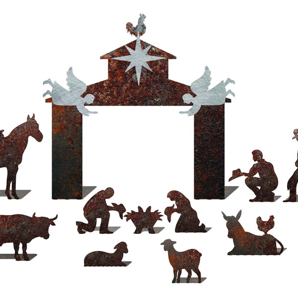 Metal Nativity - Etsy