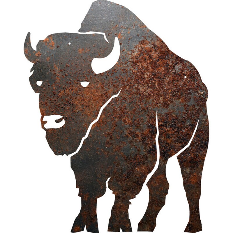Rustic Buffalo Art - Etsy