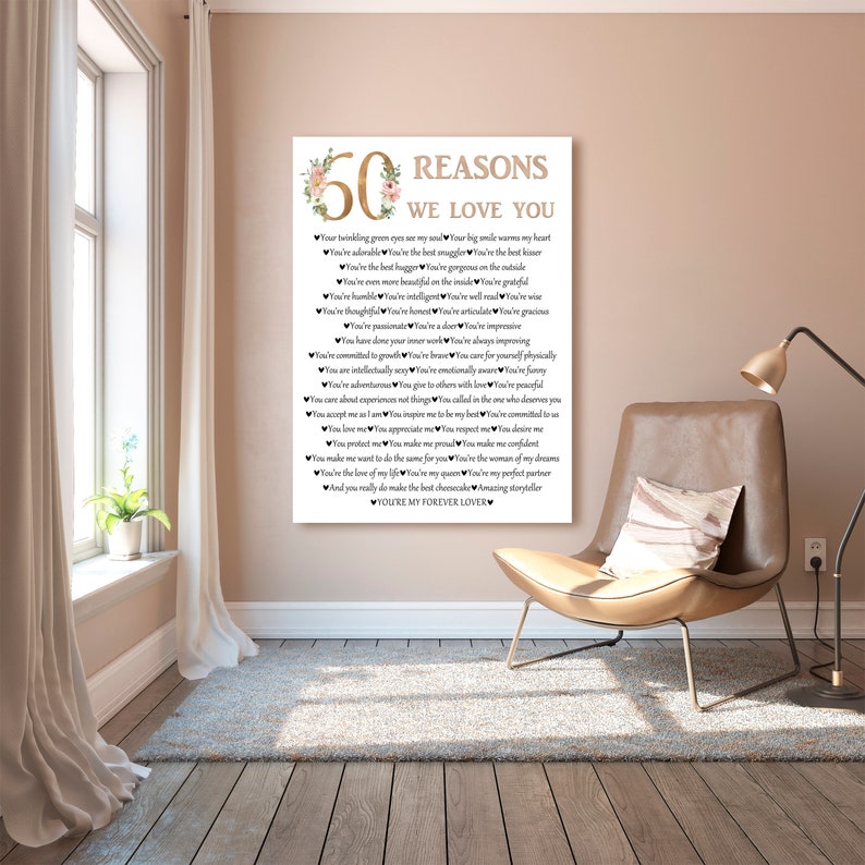 65 Reasons Why We Love You. Birthday Present for Mom Brother - Etsy