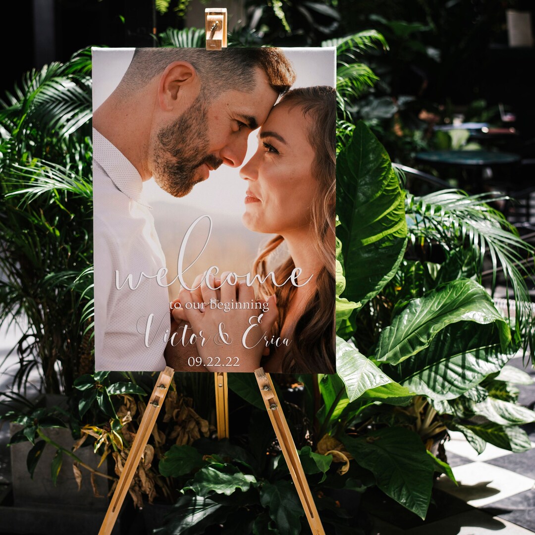 Welcome Wedding Sign. Entrance Sign With Picture. Custom Sign for ...