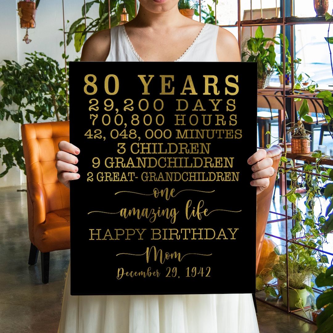 80 Years Celebration. 80th Anniversary. Mom's Anniversary Board. 80th ...
