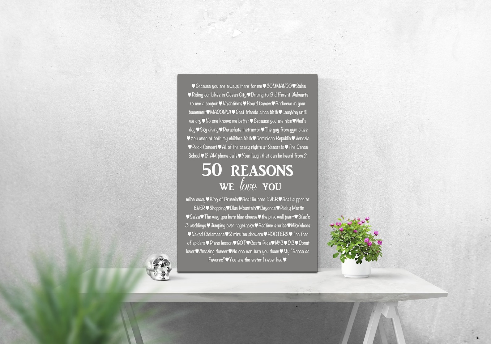 75 Reasons WE LOVE YOU Gift. 55 65 75 85 Reasons Why We - Etsy