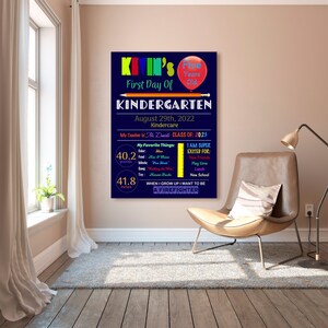 First Day of Kindergarten Sign. Last Day of Pre-k Sign. School Sign. - Etsy