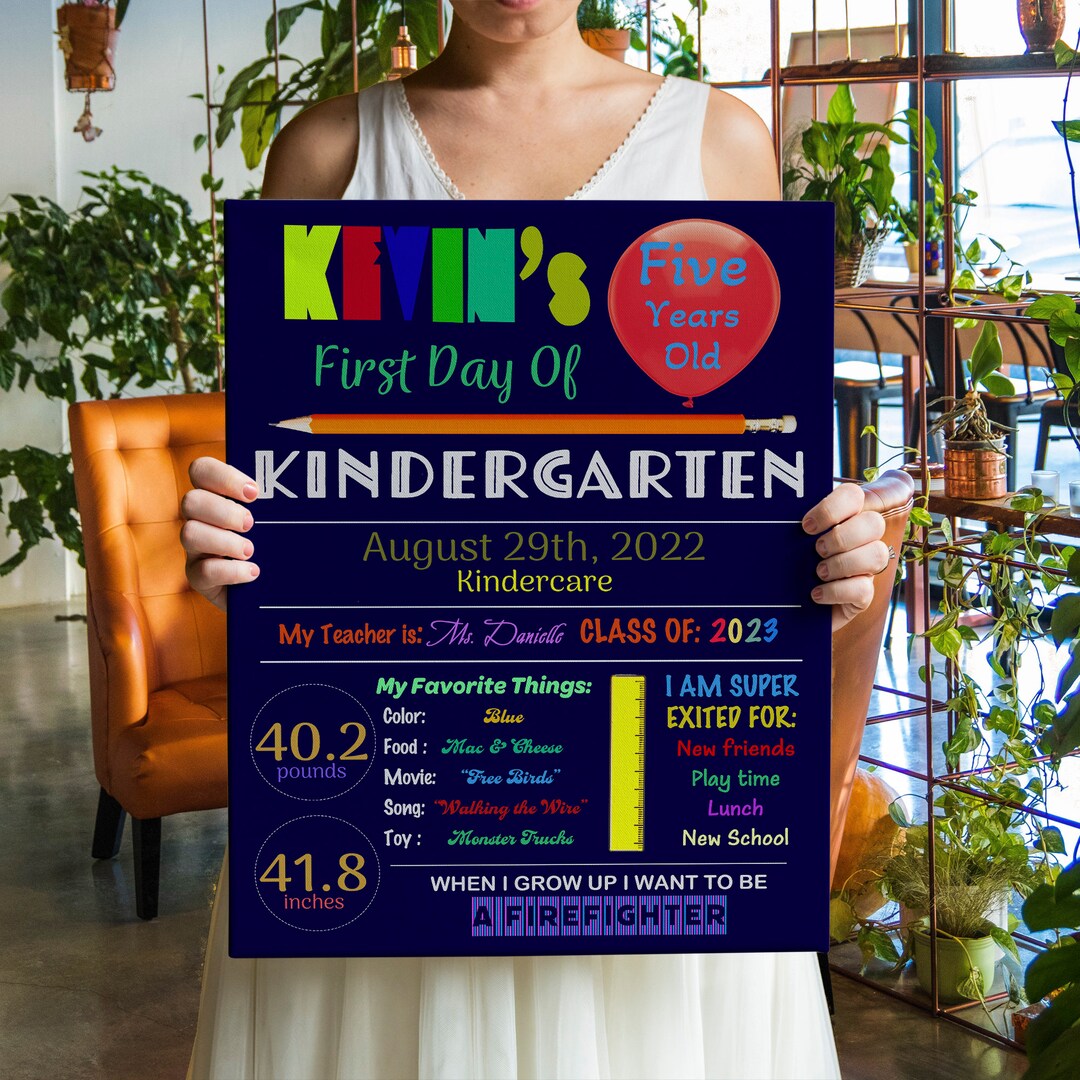 First Day of Kindergarten Sign. Last Day of Pre-k Sign. School Sign. - Etsy