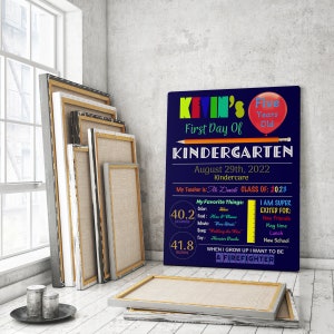 First Day of Kindergarten Sign. Last Day of Pre-k Sign. School Sign. - Etsy