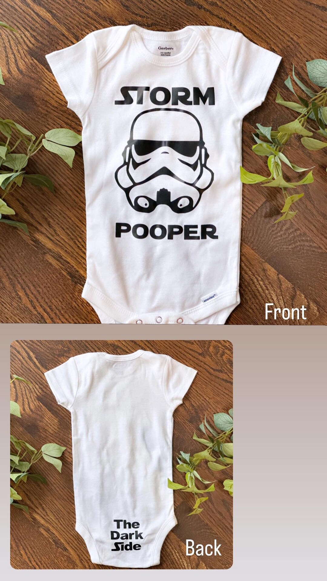 Storm Pooper, the Dark Side, Onesie, Funny Oneise - Etsy