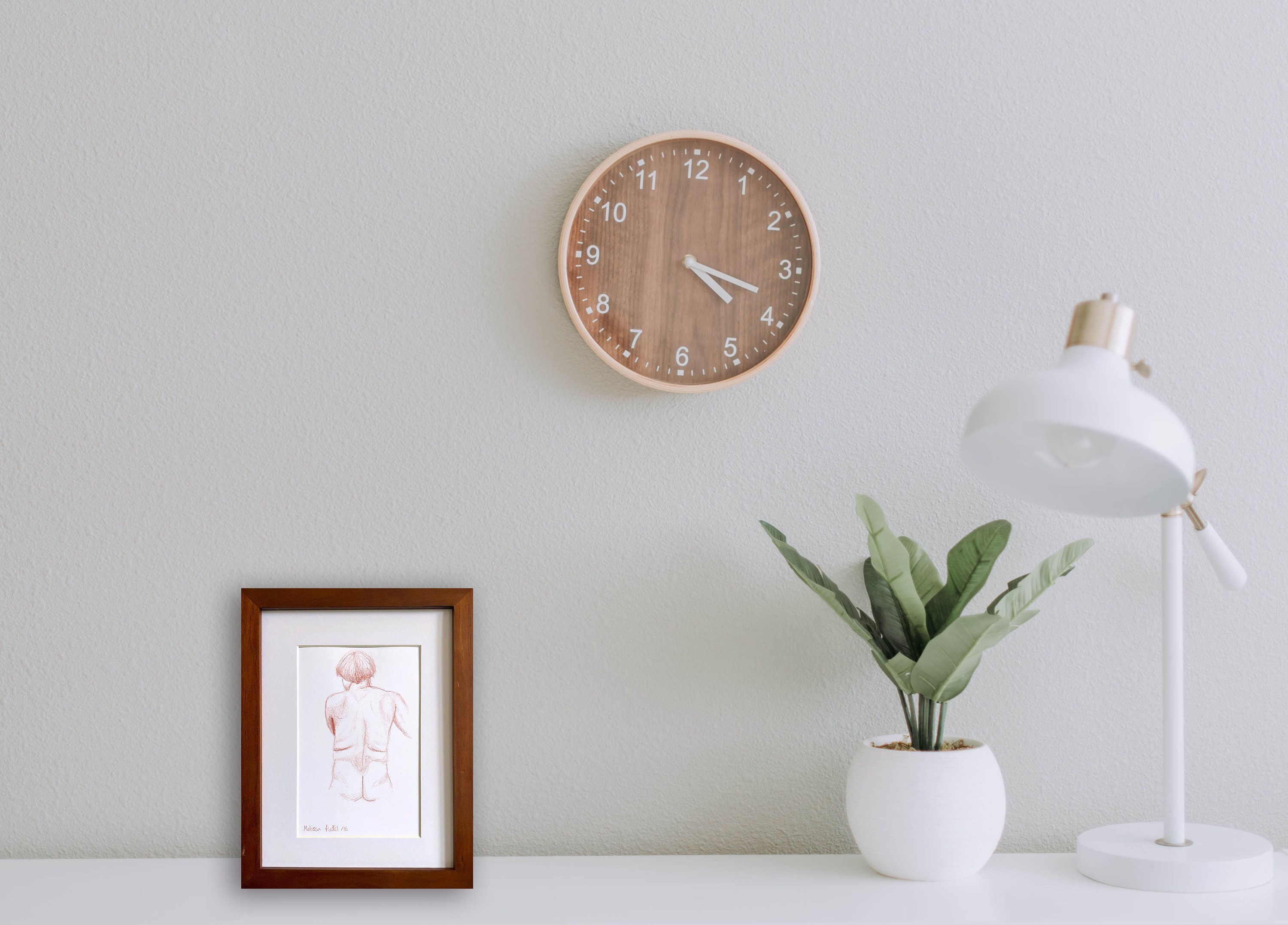 Back Figure Drawing Red Sketch Life Drawing Framed Art - Etsy