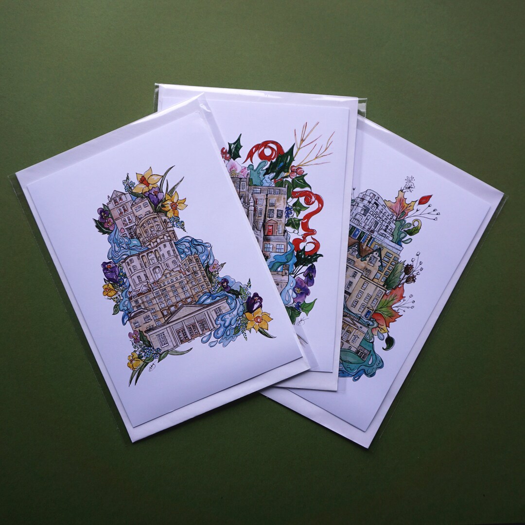 Bath UK Themed Greeting Cards Blank Inside A5 & A6 Packs or Singles - Etsy