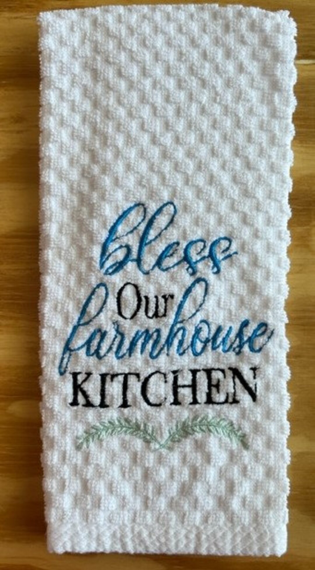 Farmhouse Embroidered Kitchen Towels - Etsy