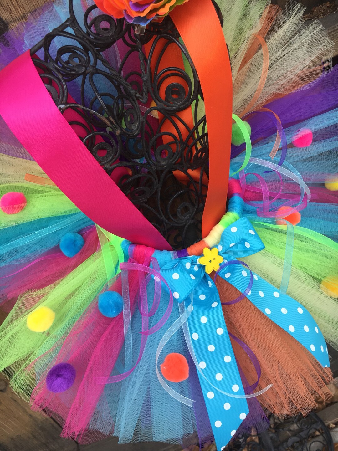 Colorful Clown Tutu With Ribbon Suspenders and a Fluffy Tutu Includes ...