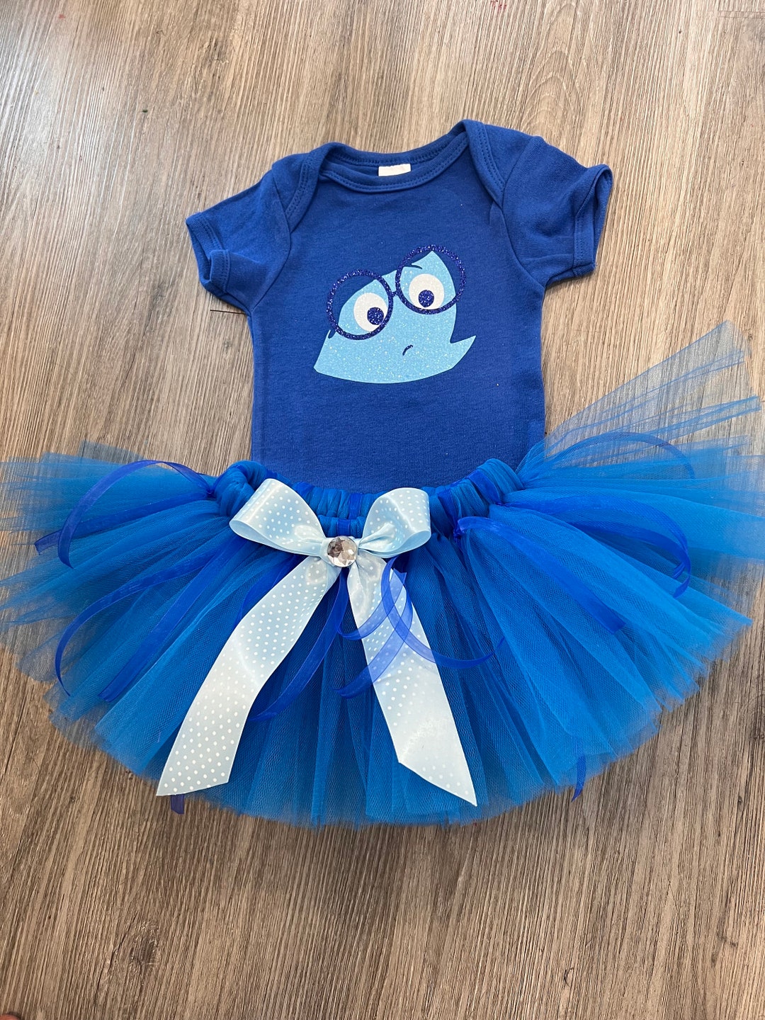 Inspired by Sadness Character Handmad Costume Sad Blue Fluffy Tutu and ...