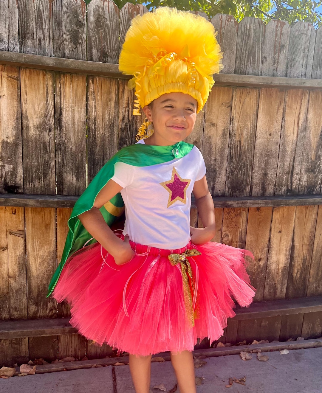 Viva the Troll Queen Poppy Sister Costume Set - Wig, Shirt, Tutu - or ...