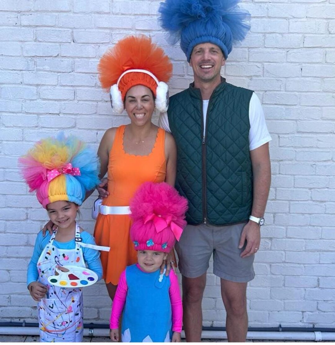 Trolls-inspired Tulle Wig – Branch, John Dory, Bruce & Floyd Options ...