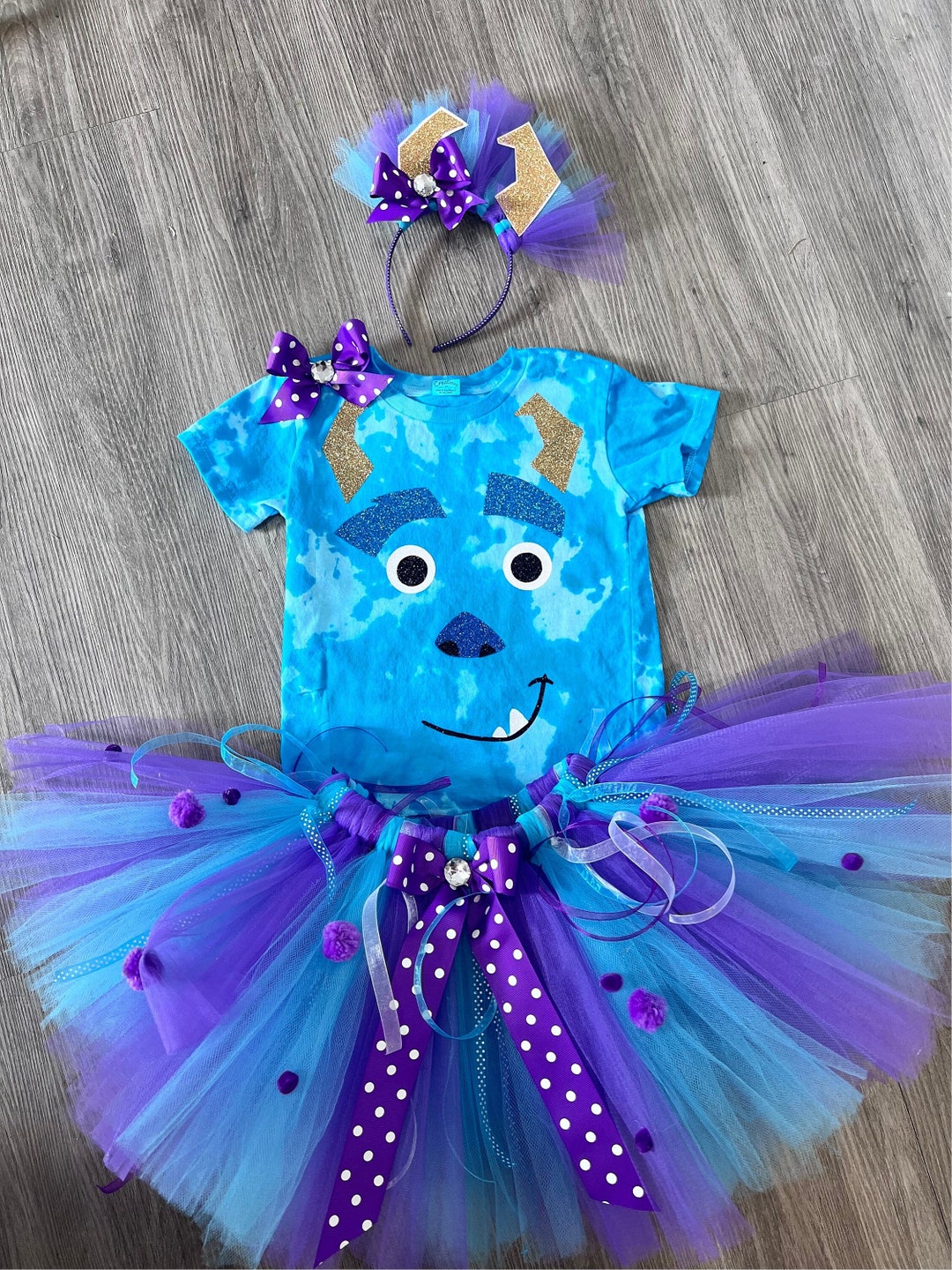 Inspired Monster Inc Outfit Costume TUTU Dress Set Sully Monster - Etsy
