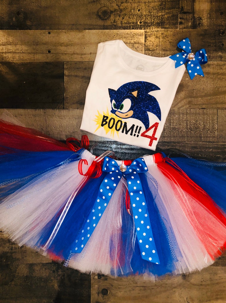 Inspired Sonic Outfit Costume TUTU Dress Set With Customized | Etsy