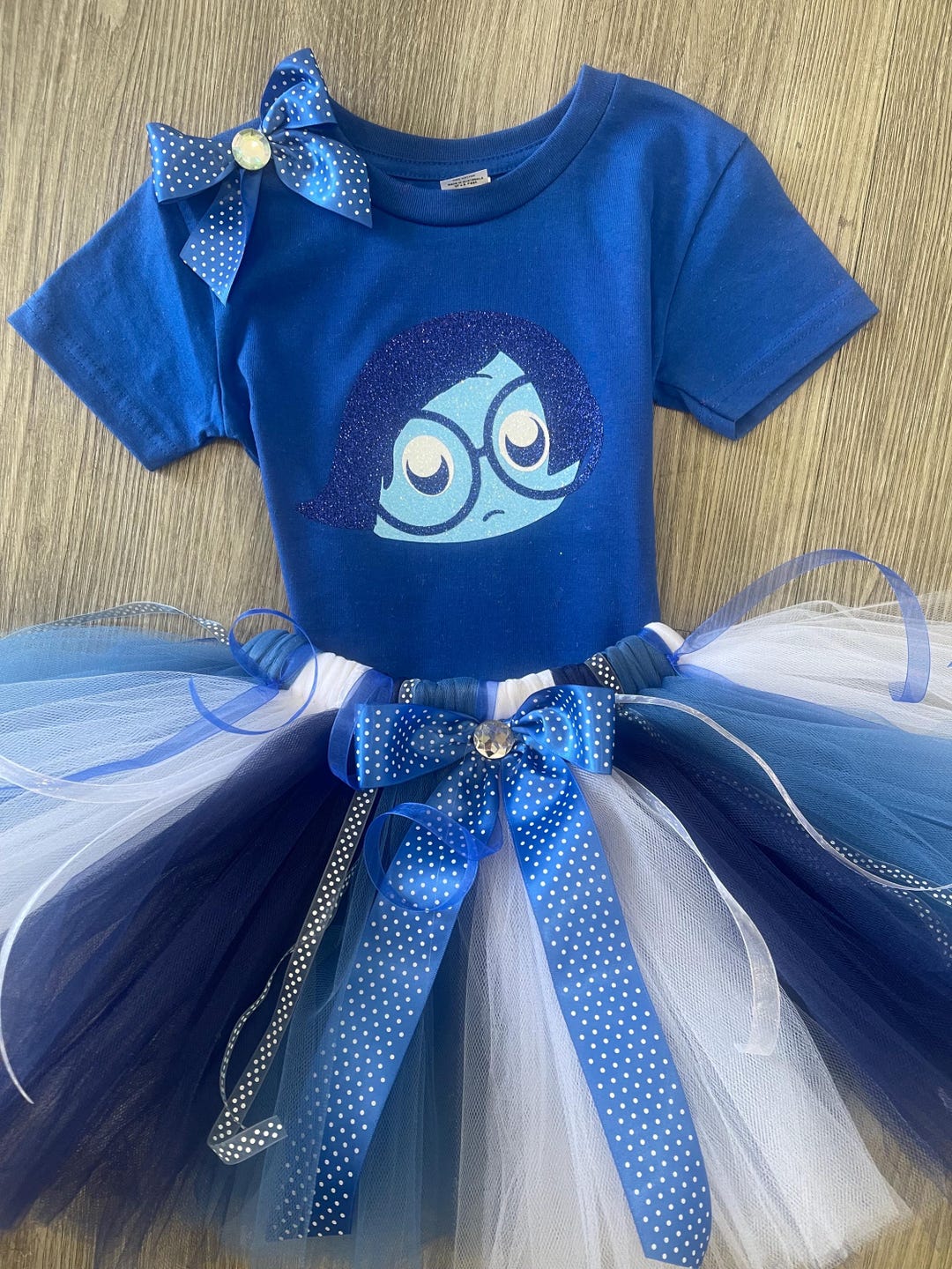 Inspired by Sadness Character Handmad Costume Sad Blue Fluffy Tutu and ...