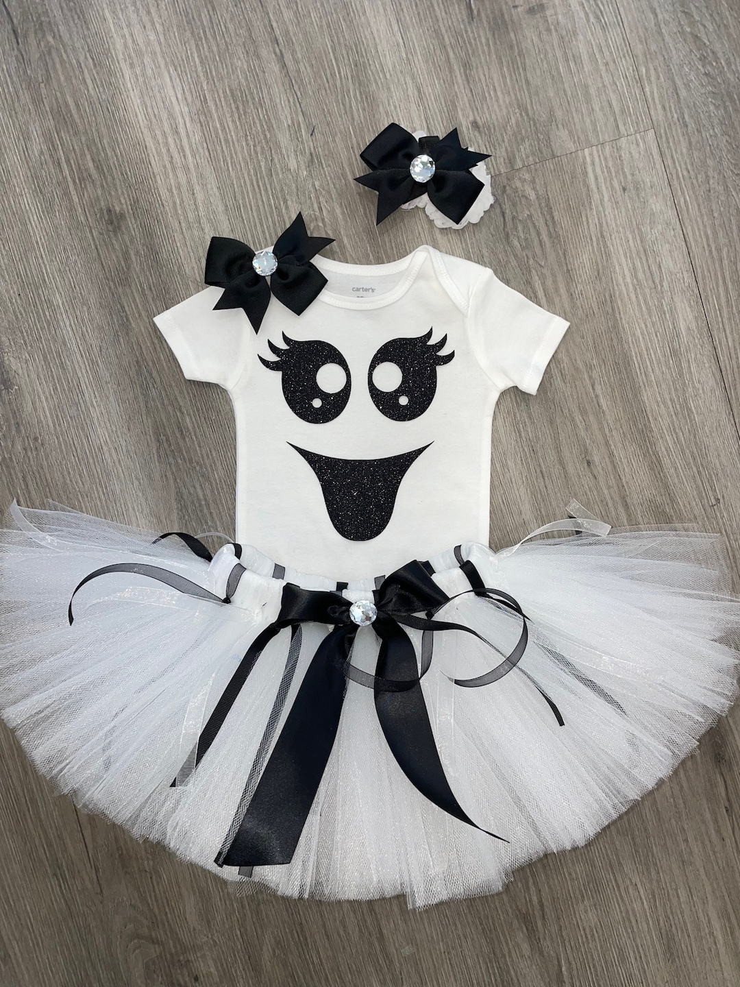 Halloween Girl Ghost Outfit Costume TUTU Dress Set - Etsy