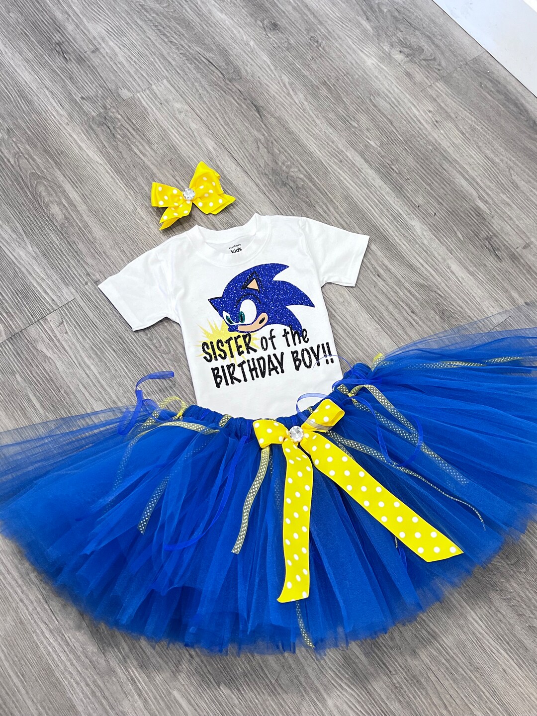 Inspired Sonic Sister of the Birthday Boy Outfit Costume TUTU Dress Set ...