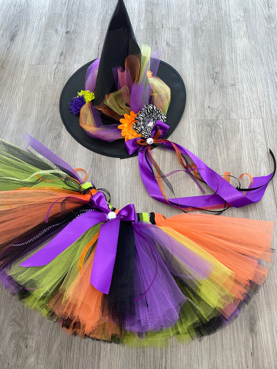 Bewitched HALLOWEEN WITCH TUTU With Matching Hat...spooky Witch Outfit ...