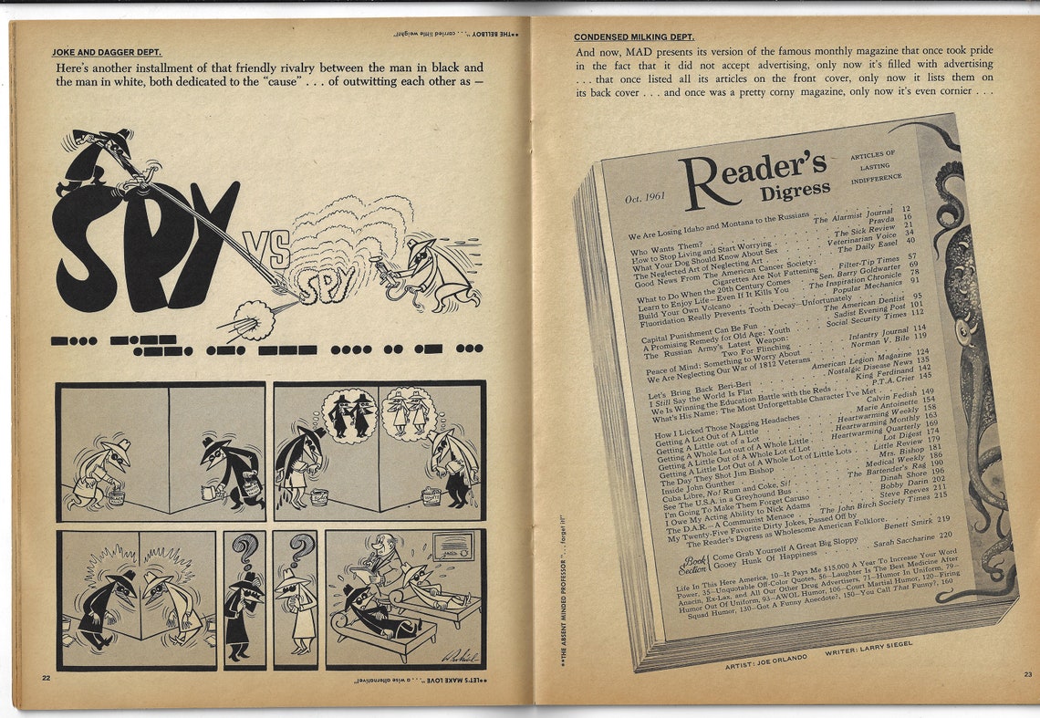 MAD Magazine Humor Comic Book EC Comics Spy VS Spy No - Etsy
