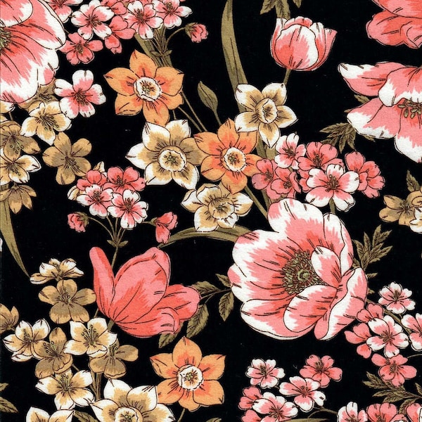 Floral Knit Fabric - Etsy