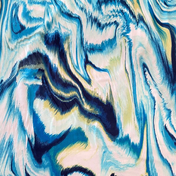 Blue Swirl Fabric - Etsy