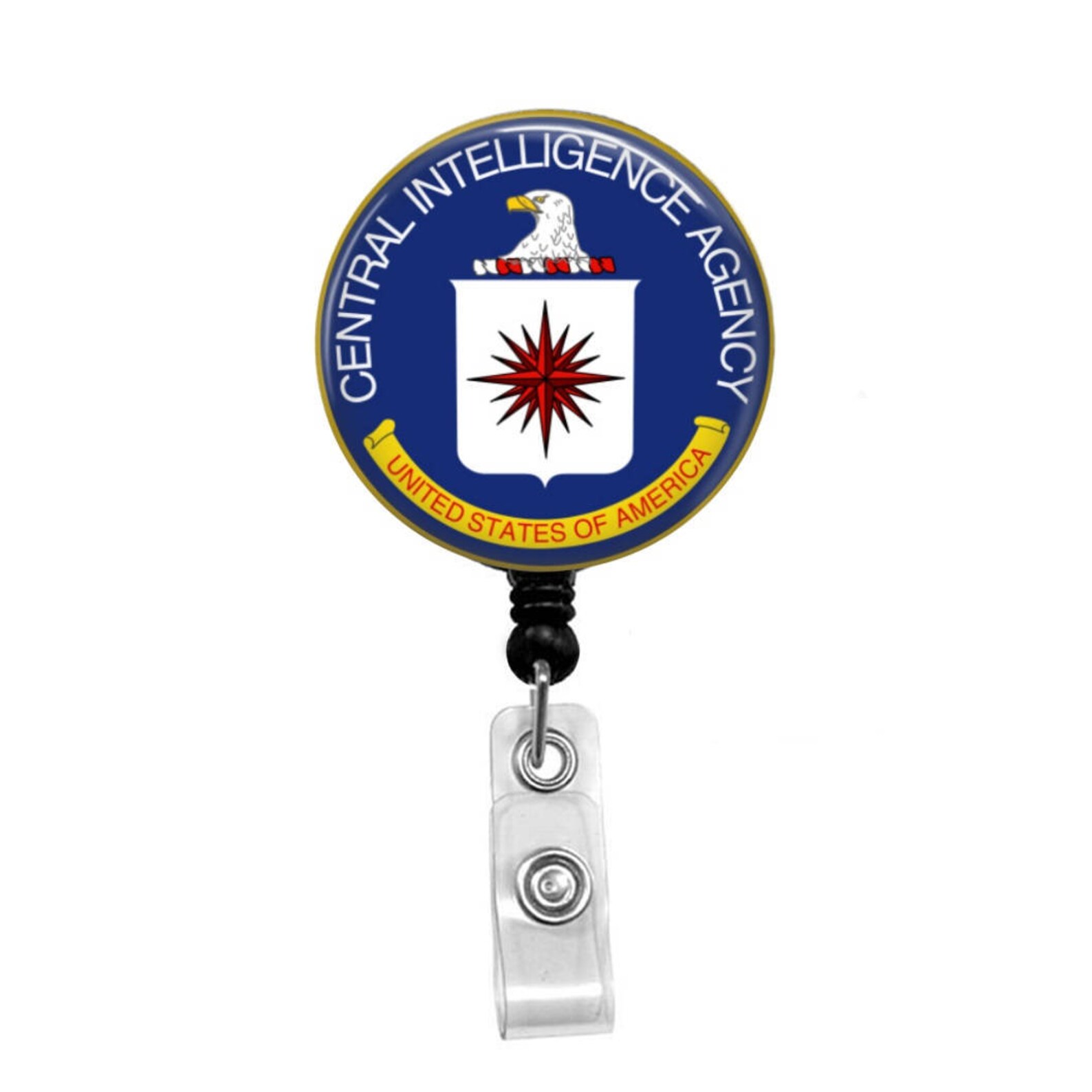 CIA Retractable Badge Holder Badge Reel Lanyards - Etsy
