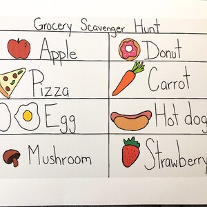 Grocery Scavenger Hunt - Etsy