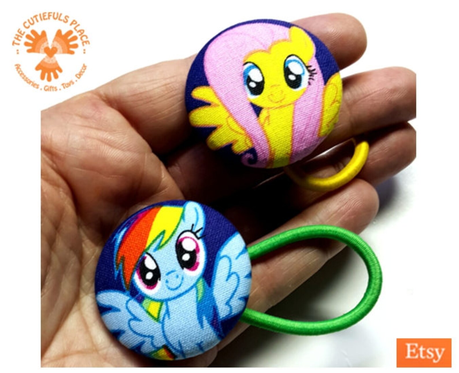 My Little Pony MLP Button Badge Brooch Ponytail Holder | Etsy