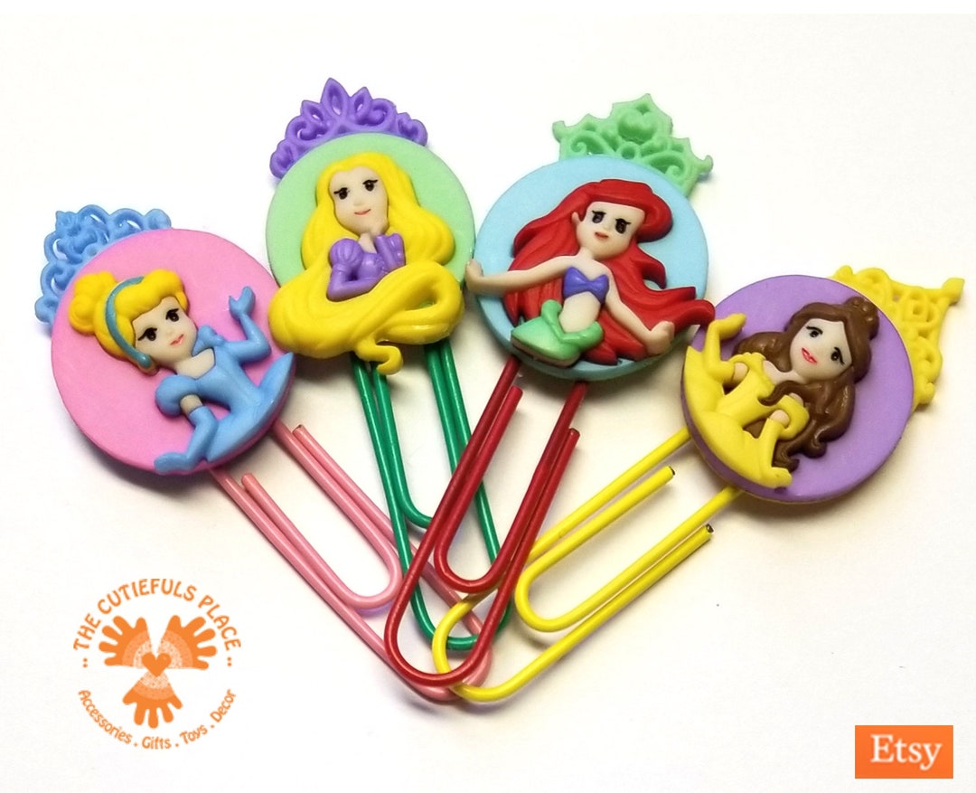 Disney Princesses Paper Clip | Bookmark Planner | Ariel Belle Rapunzel ...