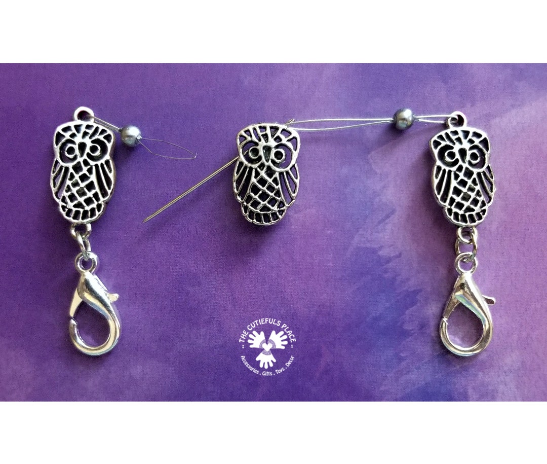 Silver Owl Embroidery Tool Set: Needle Threader, Stitch Picker ...