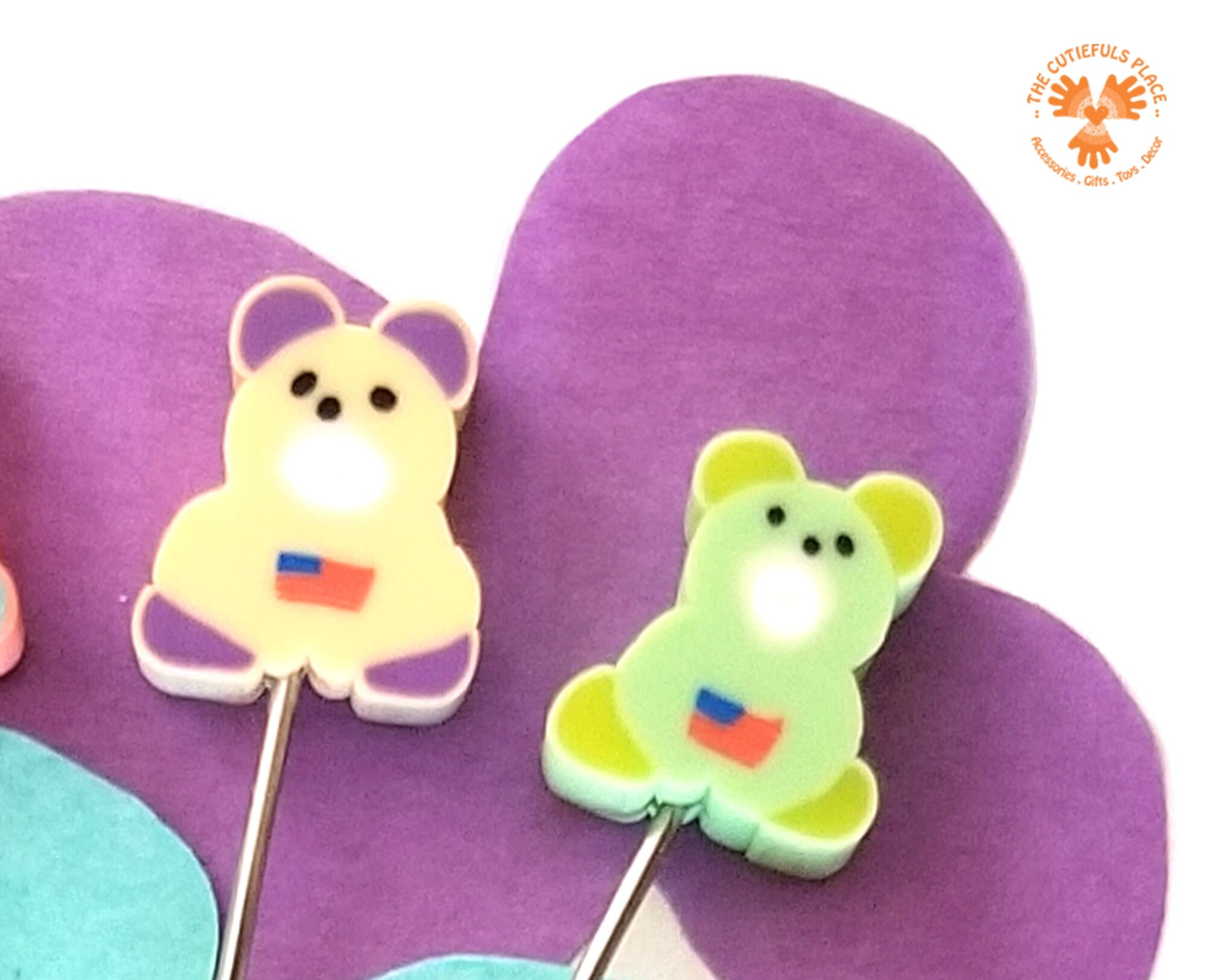 Teddy Bear Clay Decorative Pins: cutest for every pincushion | Etsy