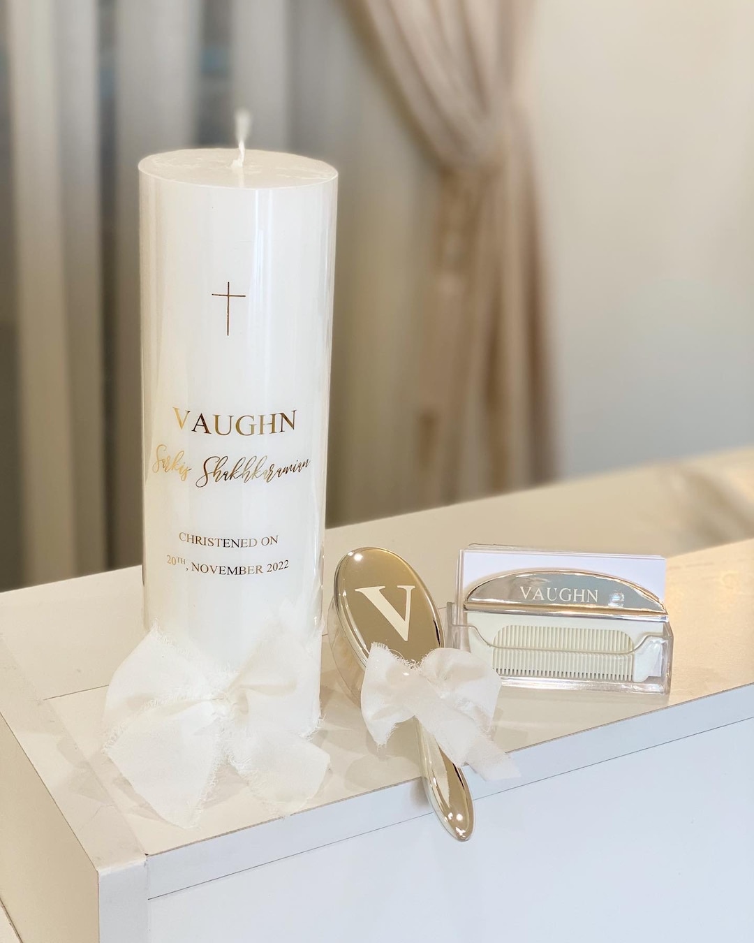 Christening/baptism Timeless Candle - Etsy