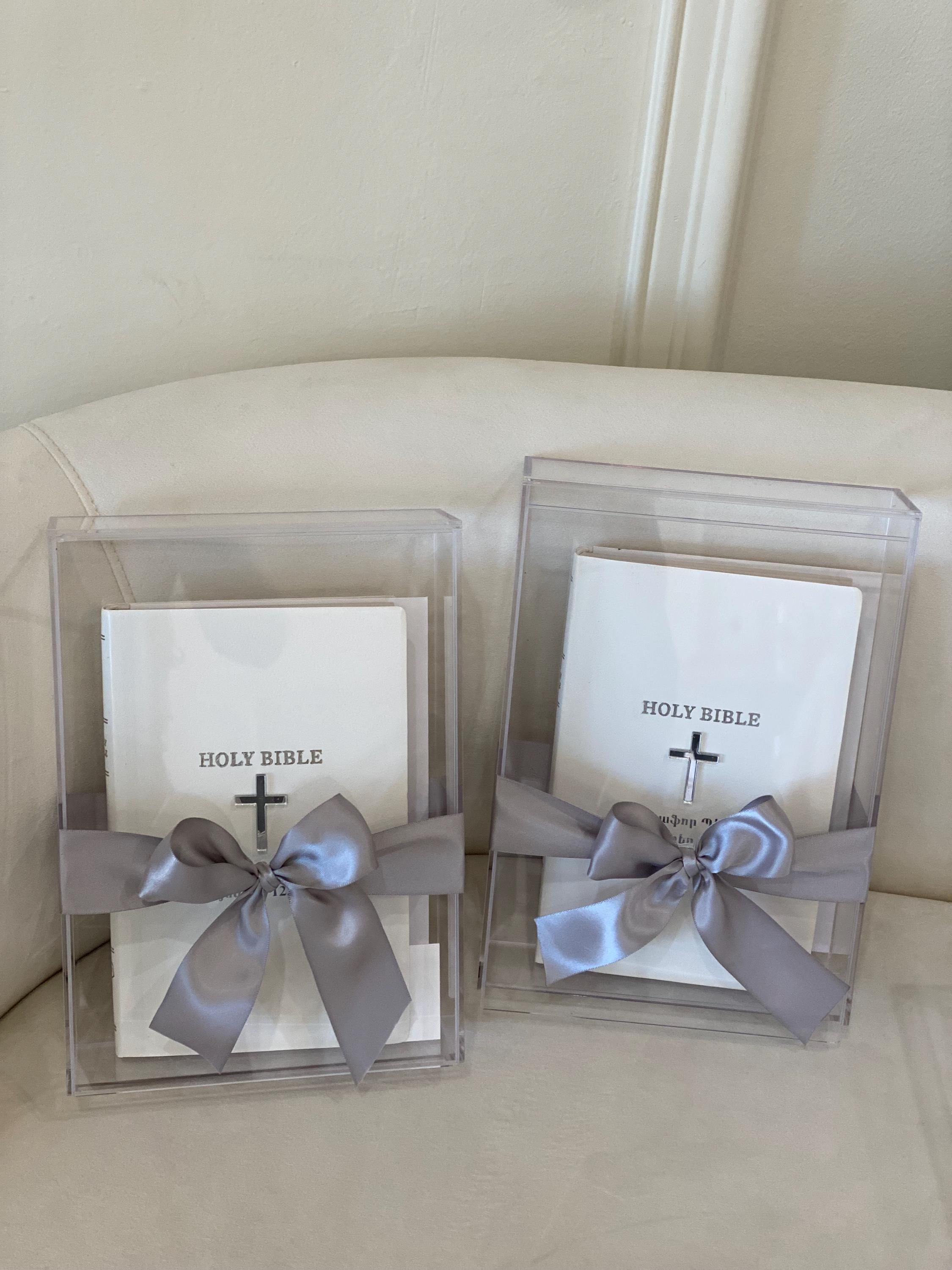 Christening/baptism Personalized Bible Gift Set - Etsy