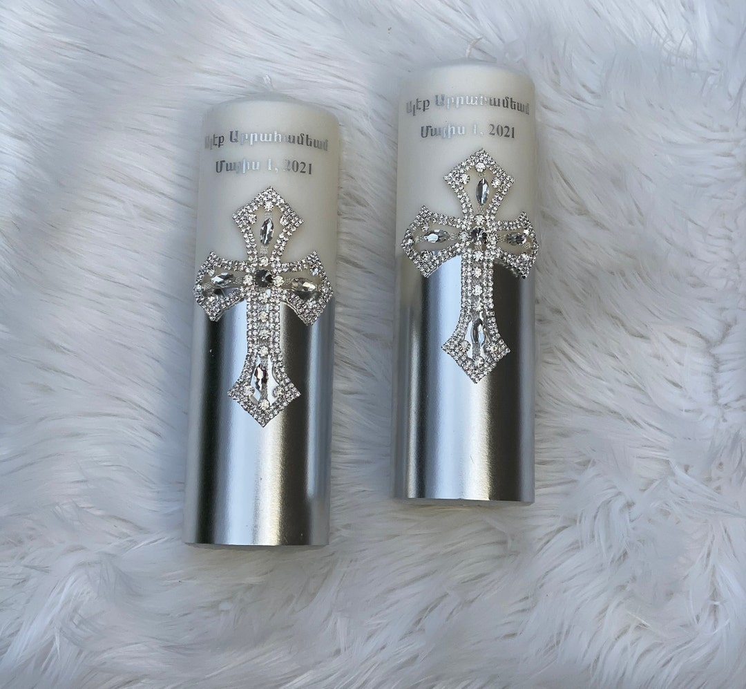 Customized Christening/baptism Candle - Etsy