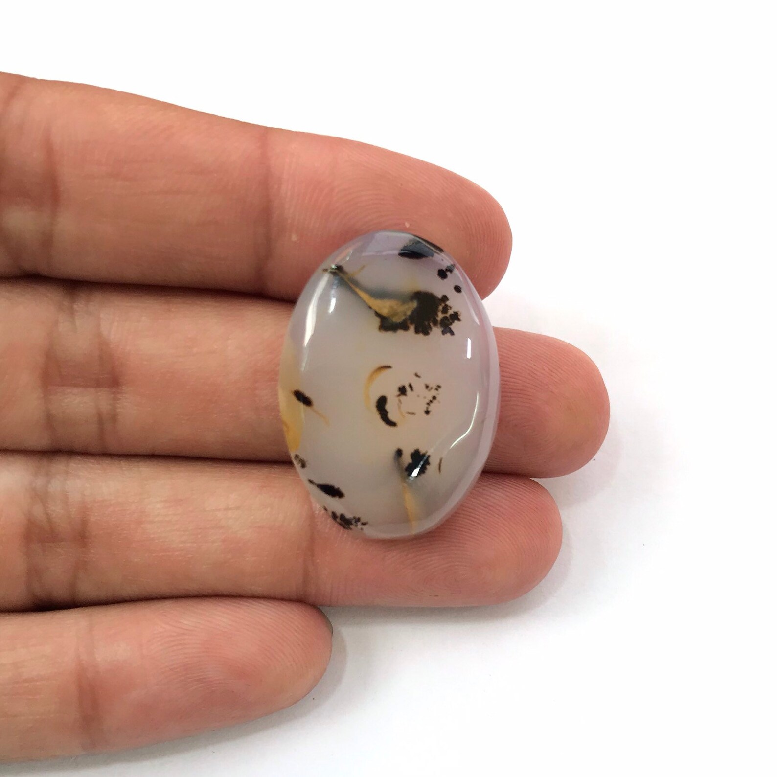 Designer Montana Moss Agate Cabochon - Etsy