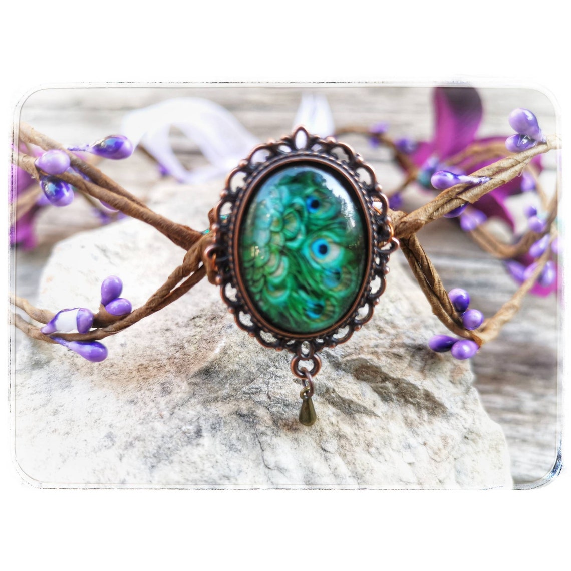 Pagan tiara flower crown for wiccan celebrations high | Etsy