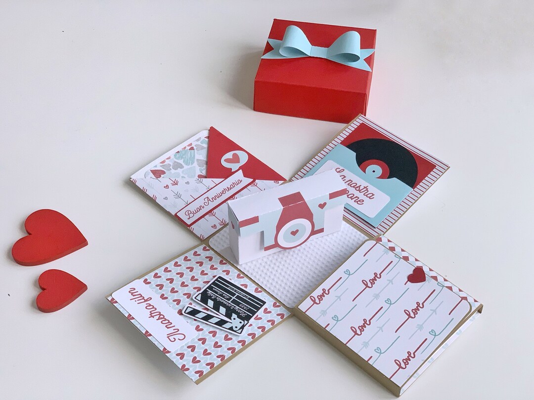 Explosion Box Anniversary "our Story" - Etsy