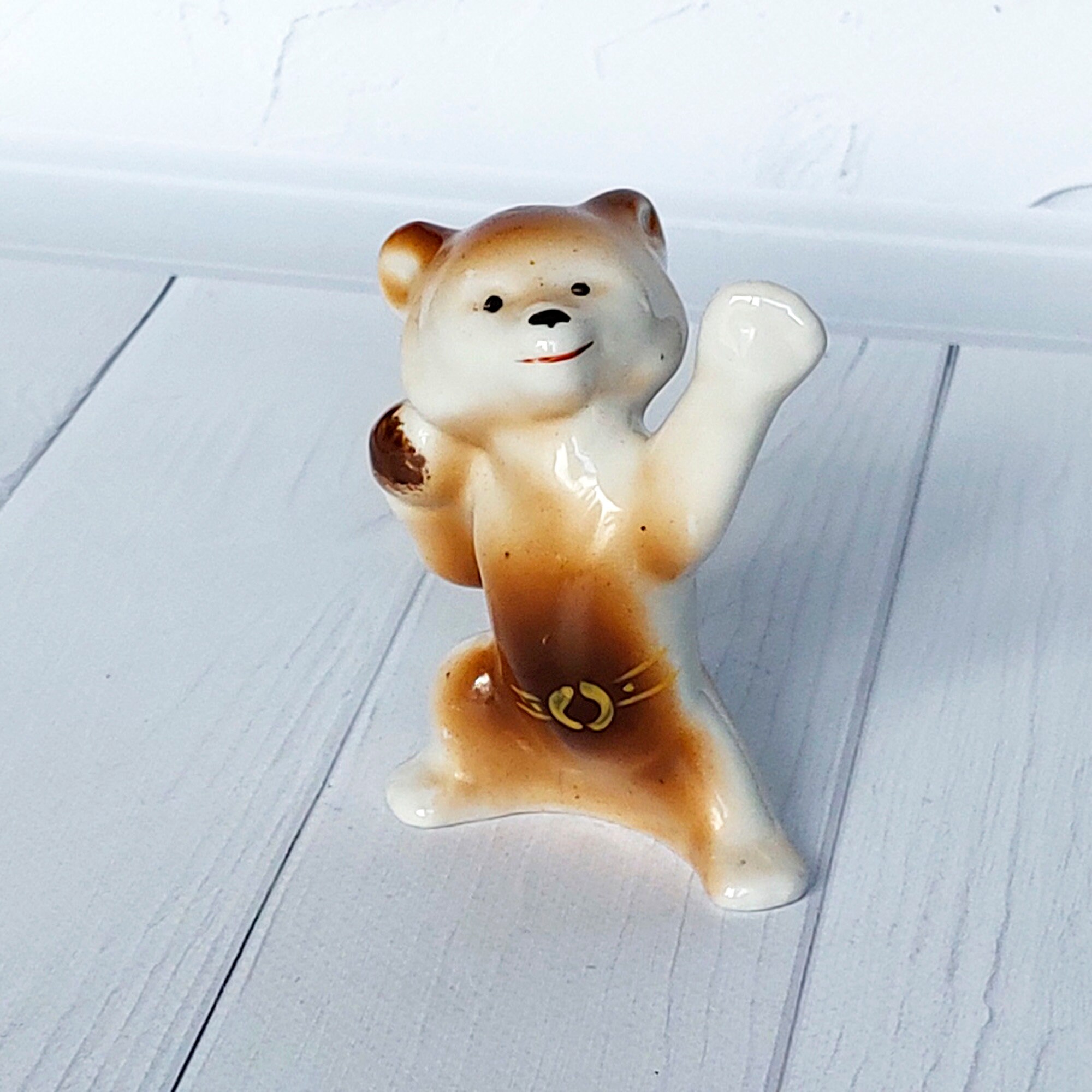 Porcelain Figurine Bear Olympic Symbol Russian Soviet Mascot Souvenir ...