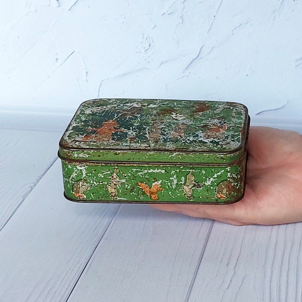 Old Tin Box - Etsy