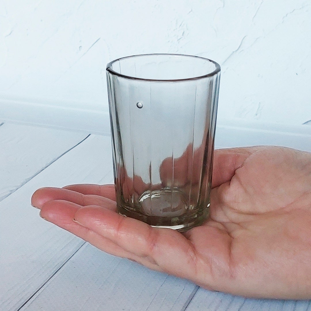 Vintage Faceted Shot Glass Soviet Small Glasses Vodka Old Glass ...