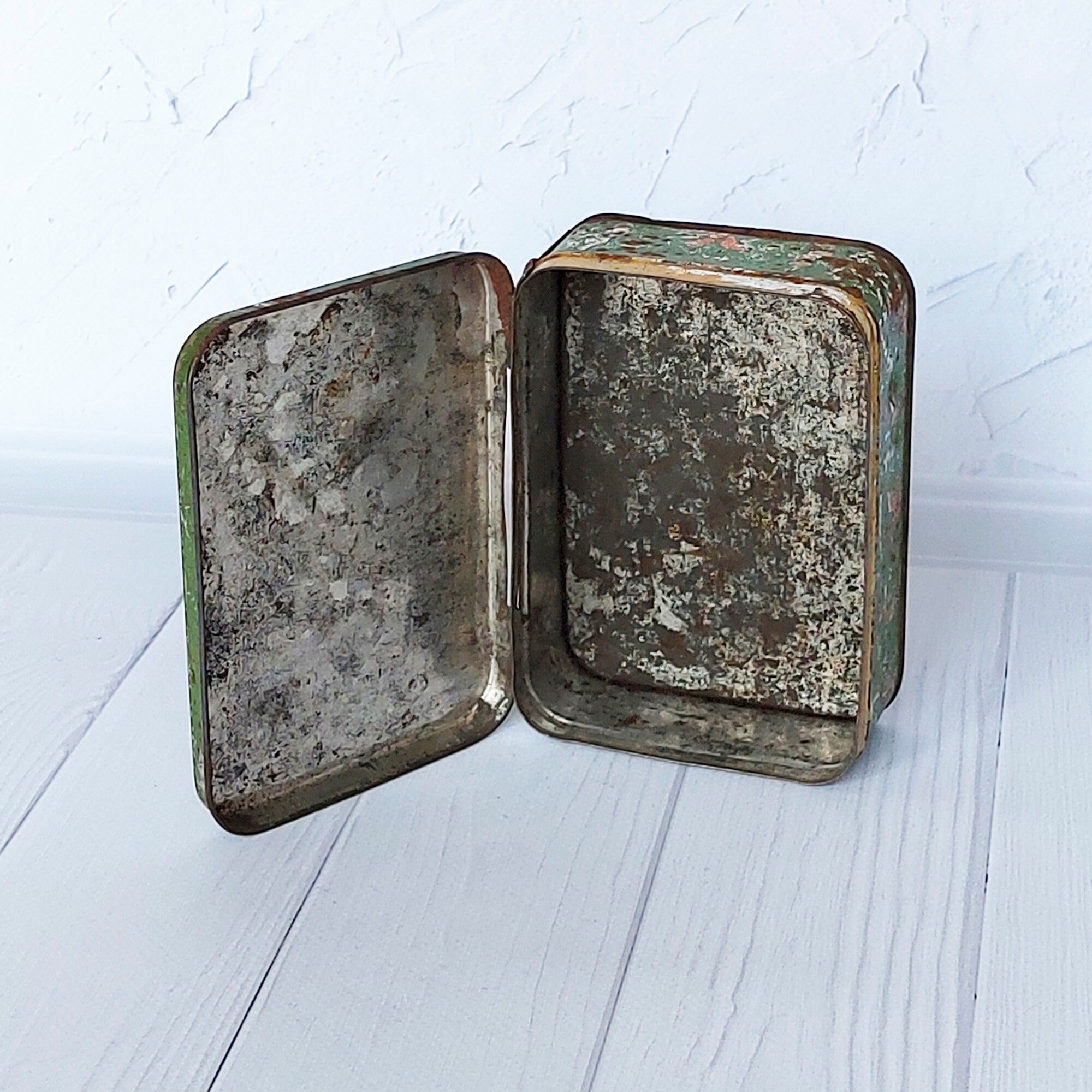 Old Tin Box Rusty Container Antique Metal Kitchen Box Rare Soviet ...