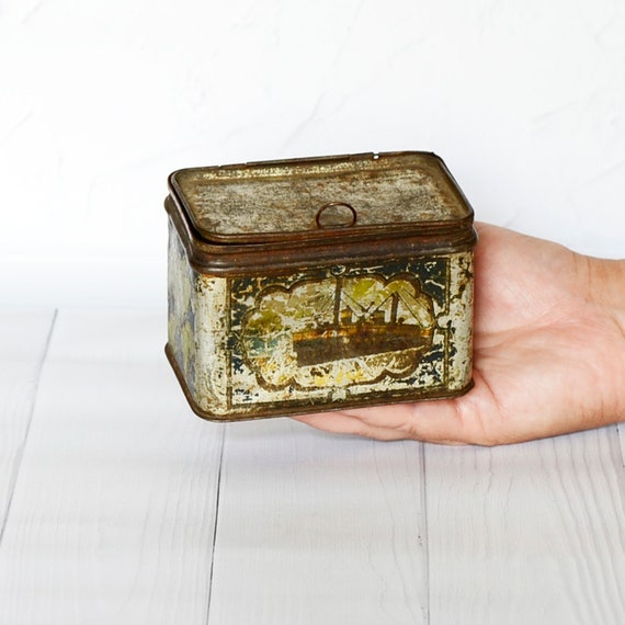 Old Tin Box Antique Food Tin Rusty Metal Container Rare Soviet | Etsy