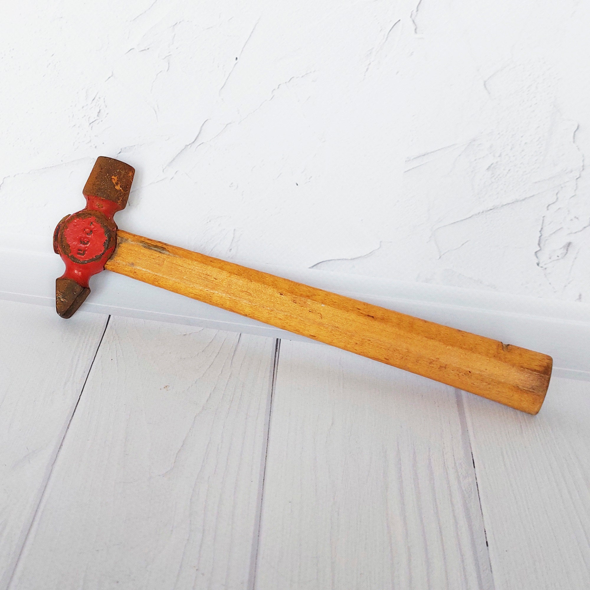 Old Small Hammer Rustic Metal Hand Tool Wood Handle Hammer - Etsy