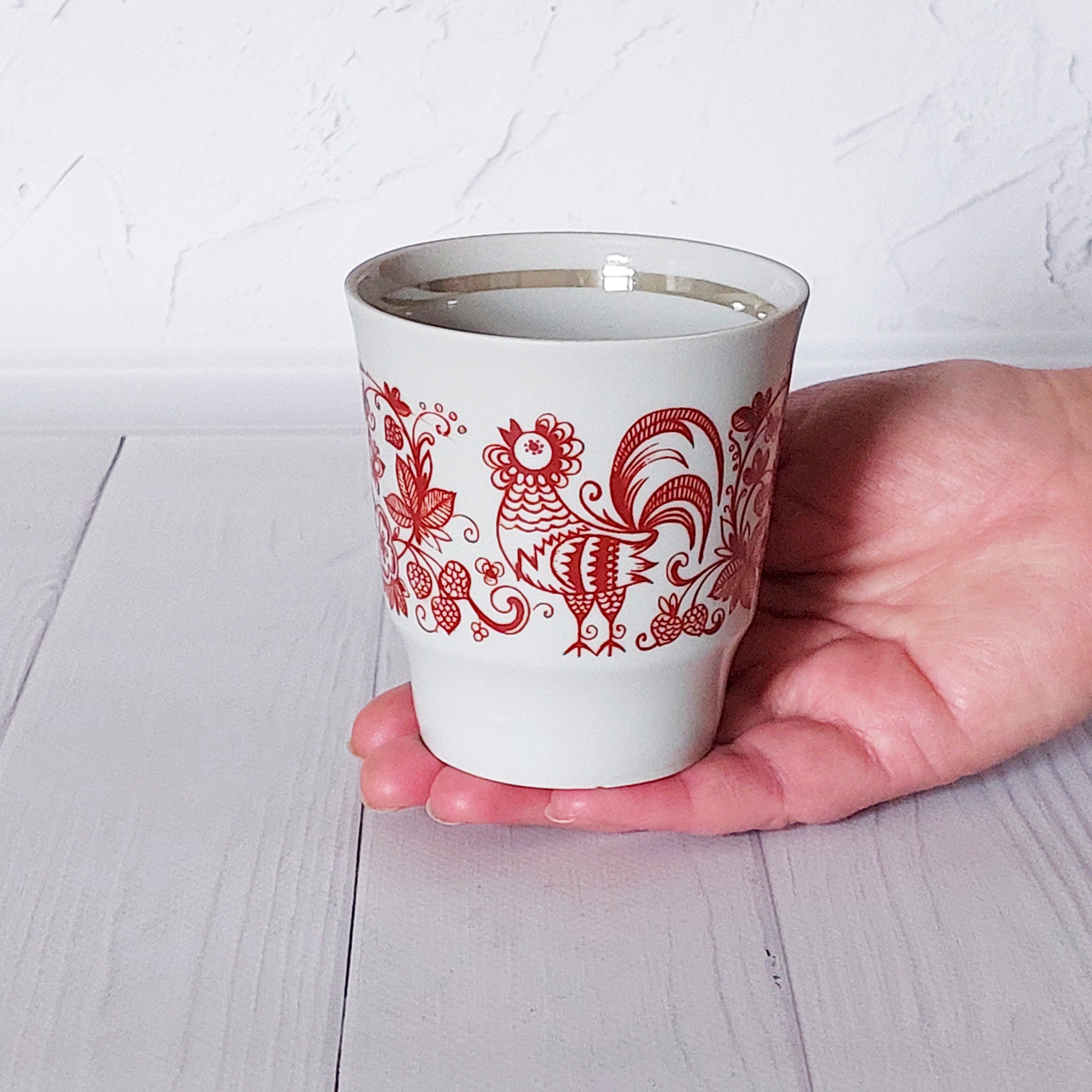 Vintage kids tea mug Soviet drinkware Old fairy tale cup Porcelain ...