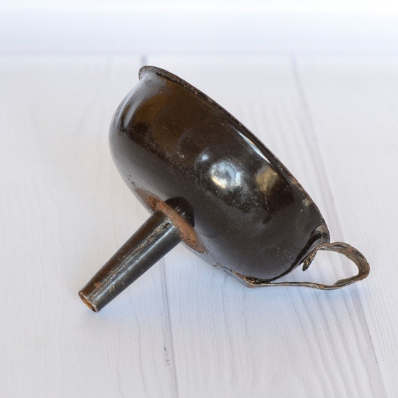 Old Enamel Funnel Rusty Metal Decor Retro Utensil Primitive - Etsy