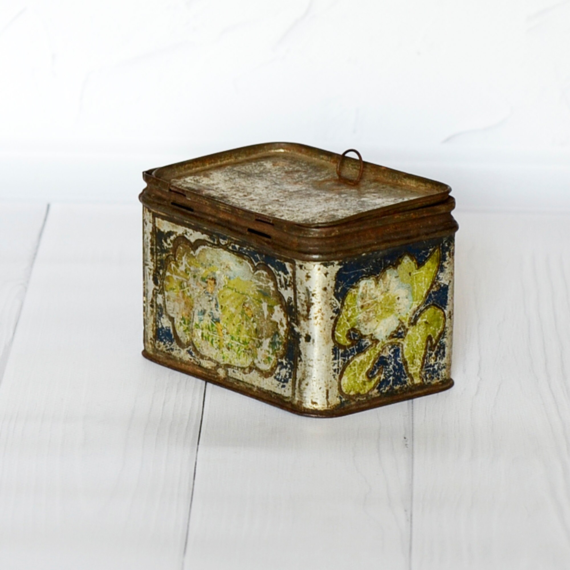 Old Tin Box Antique Food Tin Rusty Metal Container Rare Soviet - Etsy