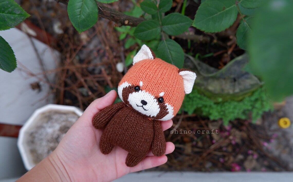 Knitting Pattern: Ichigo & Ringo Red Panda and Fox. | Etsy