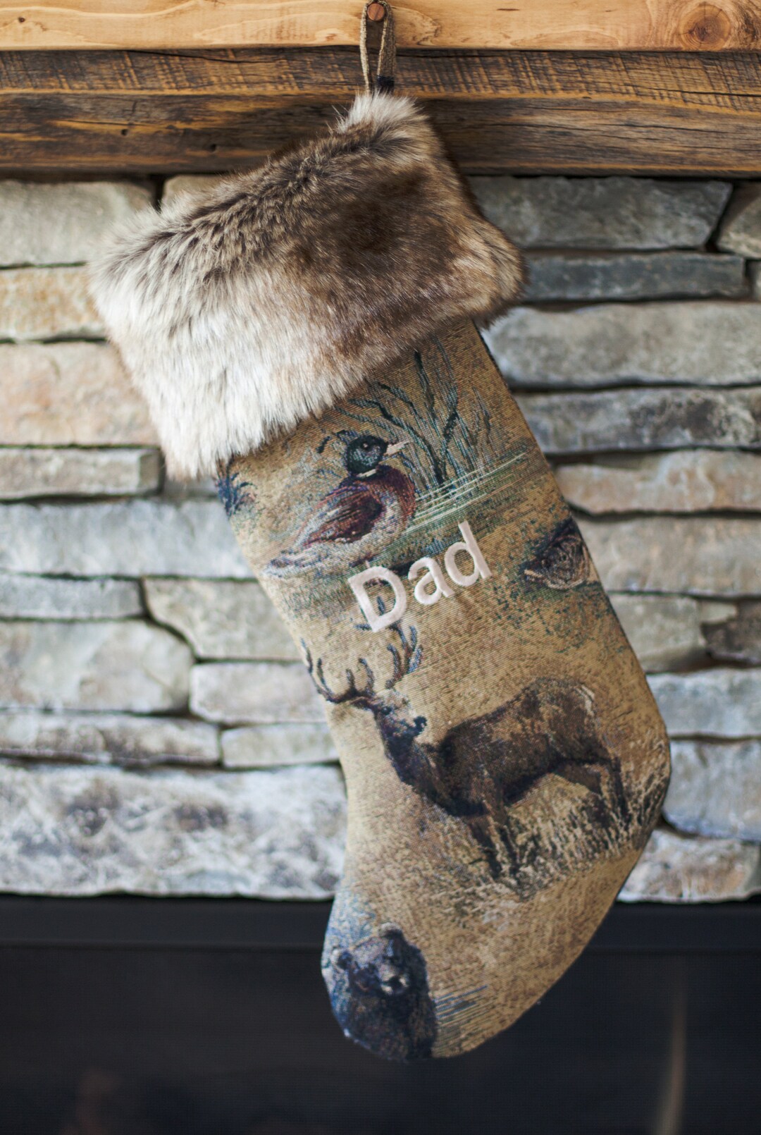 Christmas Stockings/rustic Christmas Stockings/ Woodland Farmhouse ...