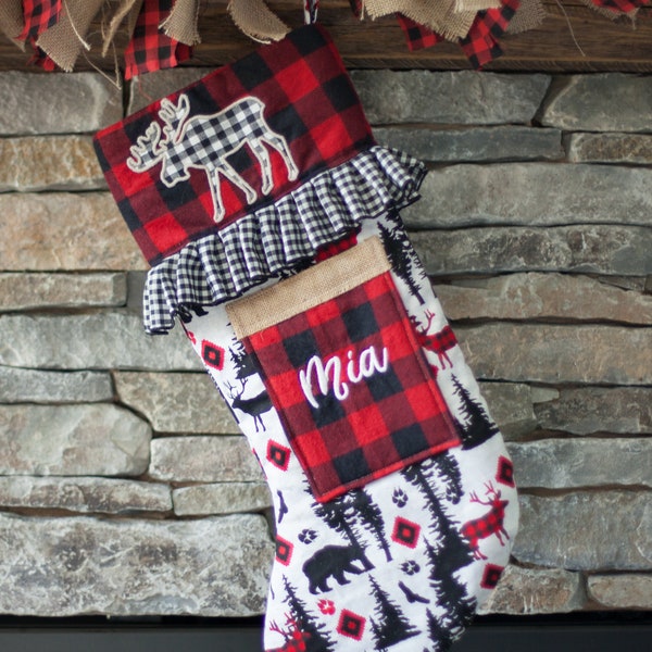 Moose Stocking - Etsy